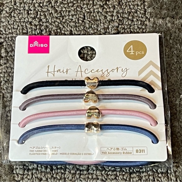 Daiso | Accessories | Daiso Pack Of 4 Hair Ties Hair Elastics Ponytail ...
